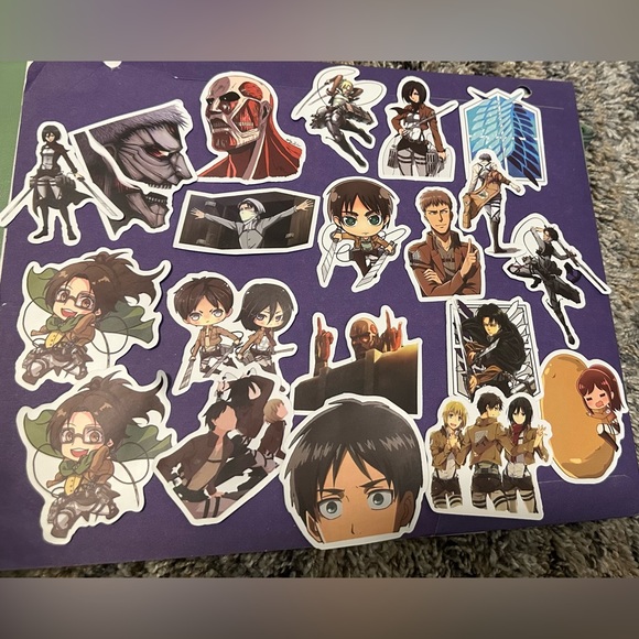Attack On Titan | Office | Attack On Titan Stickers 5 Pcs New | Poshmark